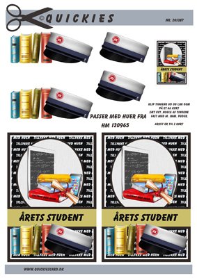 3D klippeark - Student, sort baggrund og mørkeblå HTX hue - 3D ark ...
