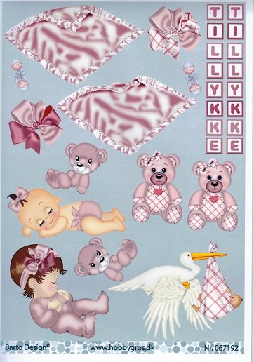 3D ark, Baby, pige, stork