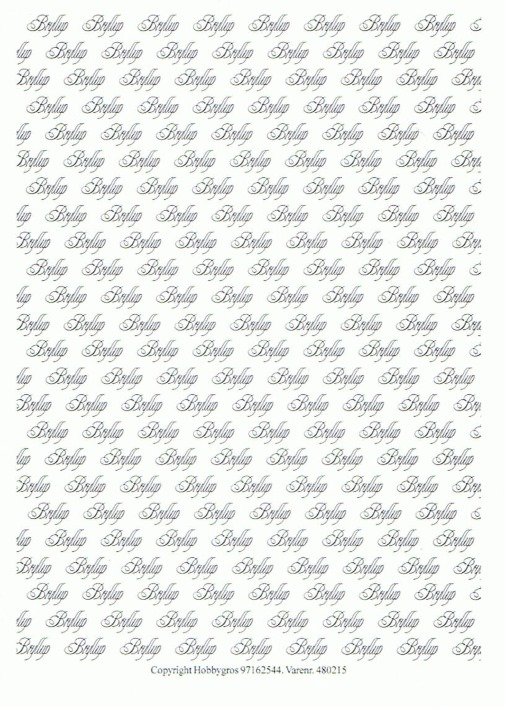 Basispapir A4, m/tekst Bryllup